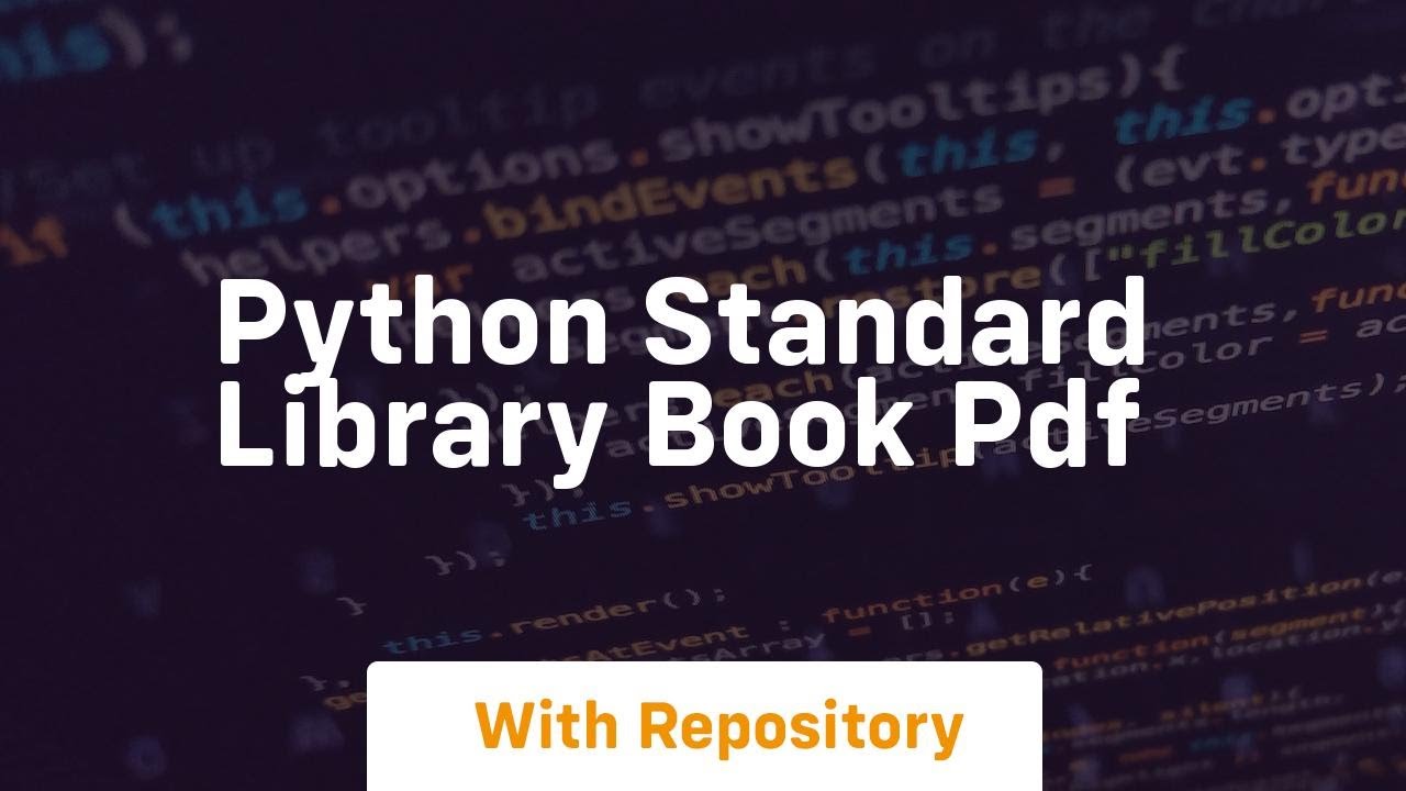 python standard library book pdf