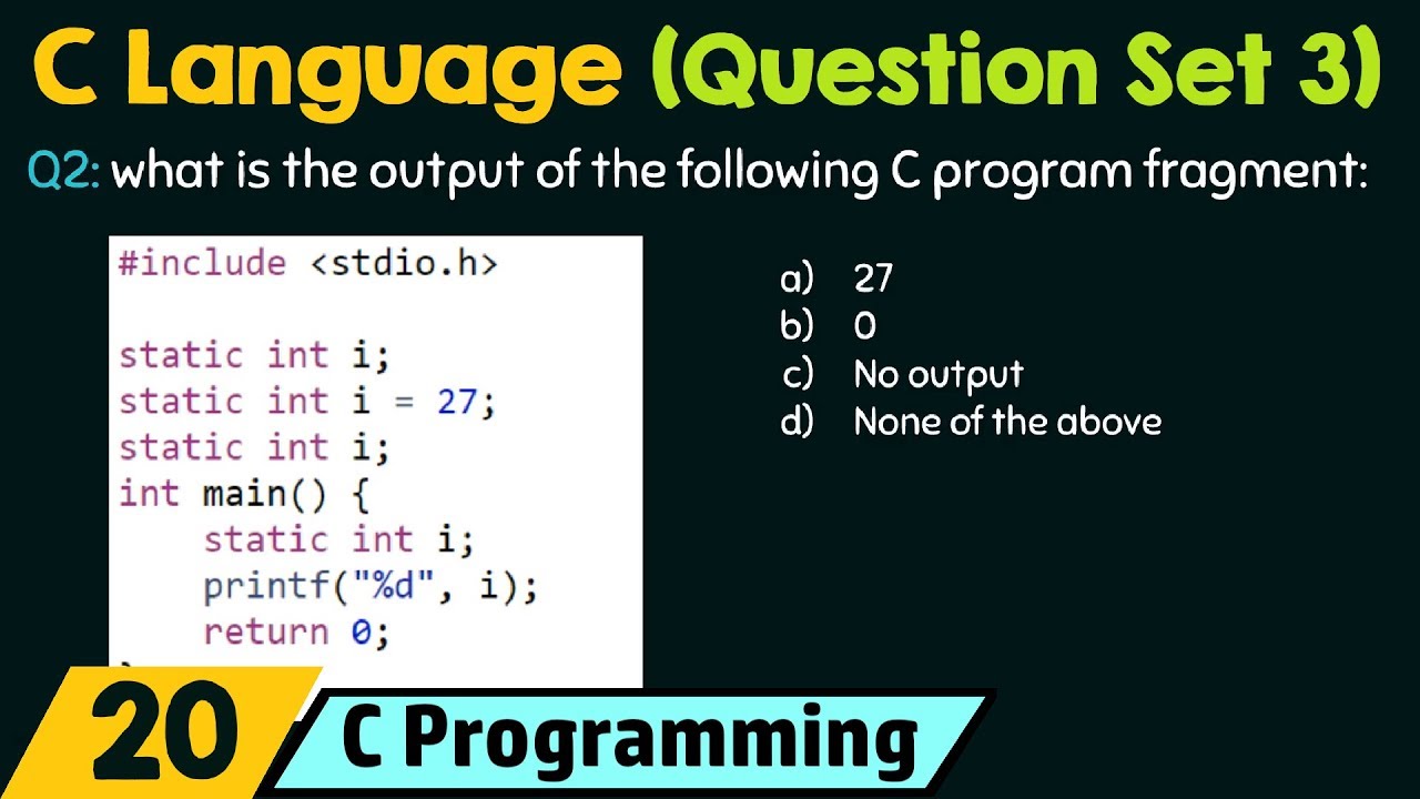 C Programming (Important Questions Set 3)