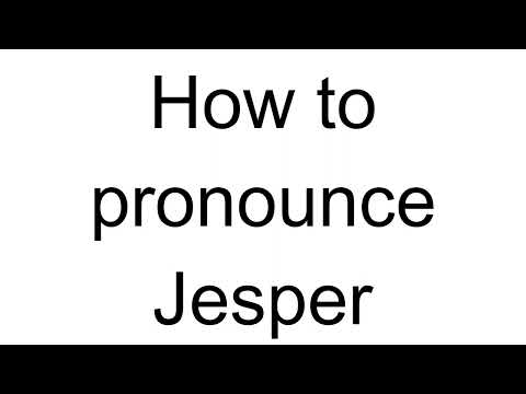 How to Pronounce Jesper (Danish)