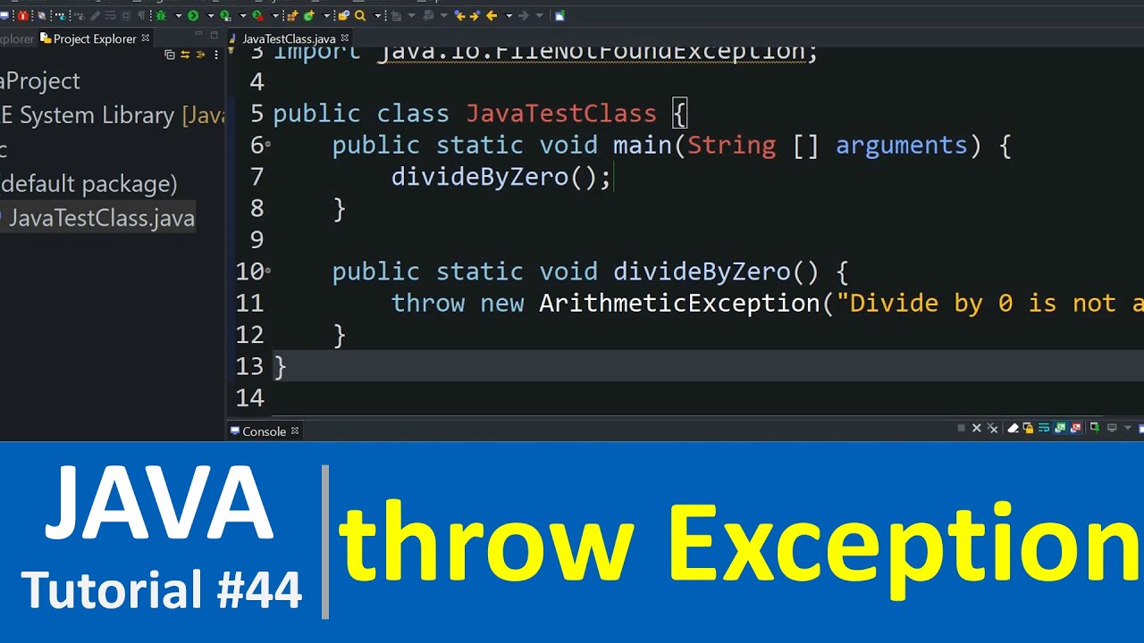 Java Tutorial #44 - Java throw and throws with Examples