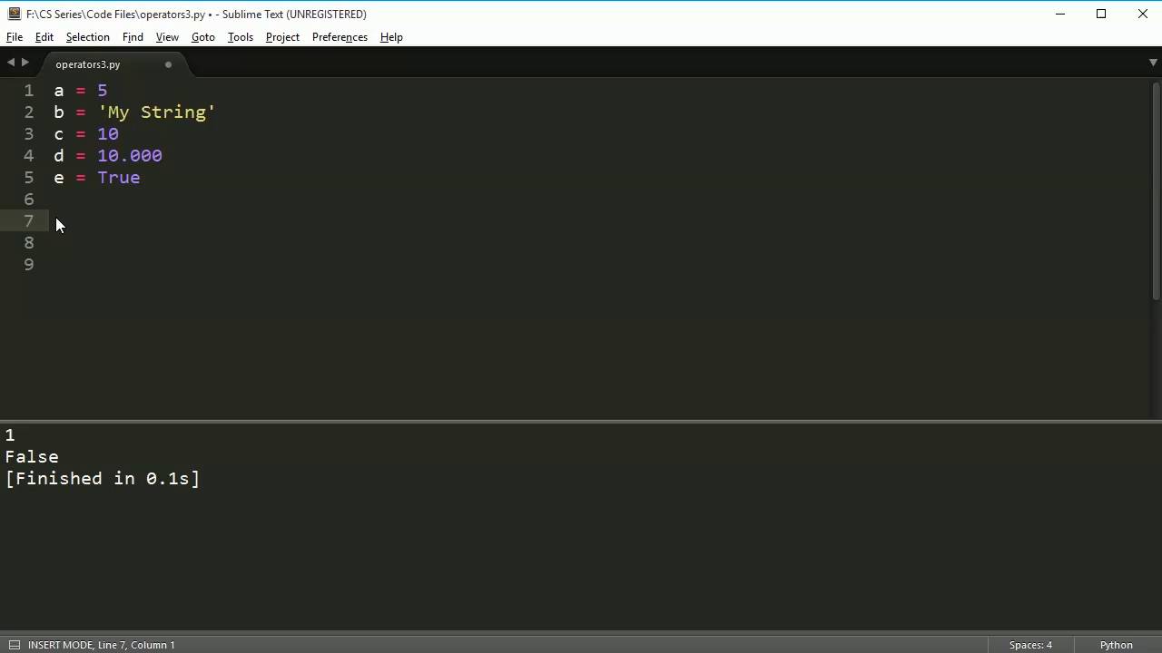 Python Programming Series (Operators 3): Comparison Operators