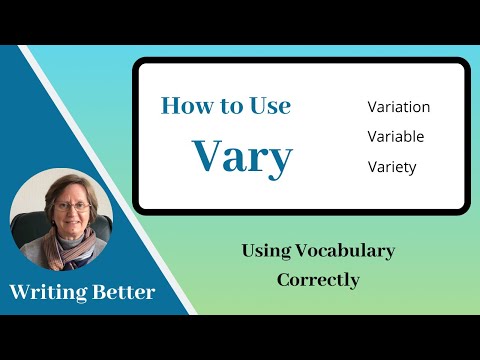 Improve your vocabulary: Vary