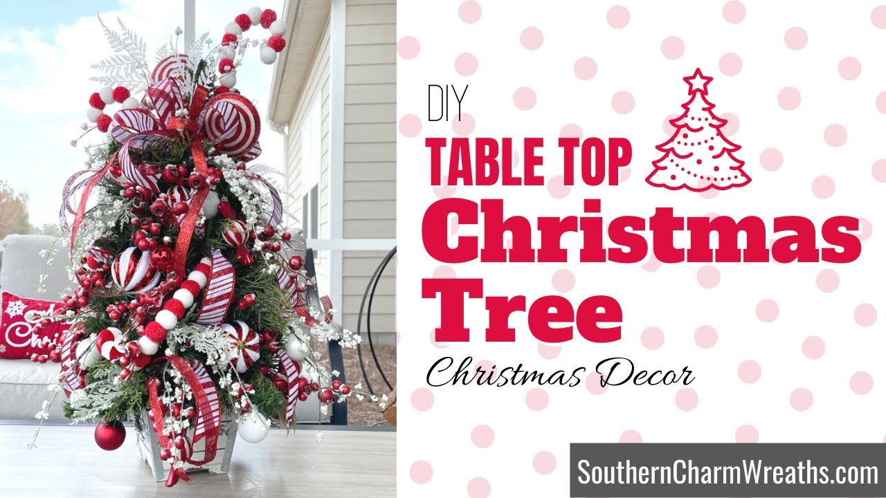 DIY Christmas Tabletop Tree | Artificial Christmas Tree Centerpiece