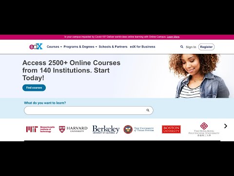 How to access courses from edX website