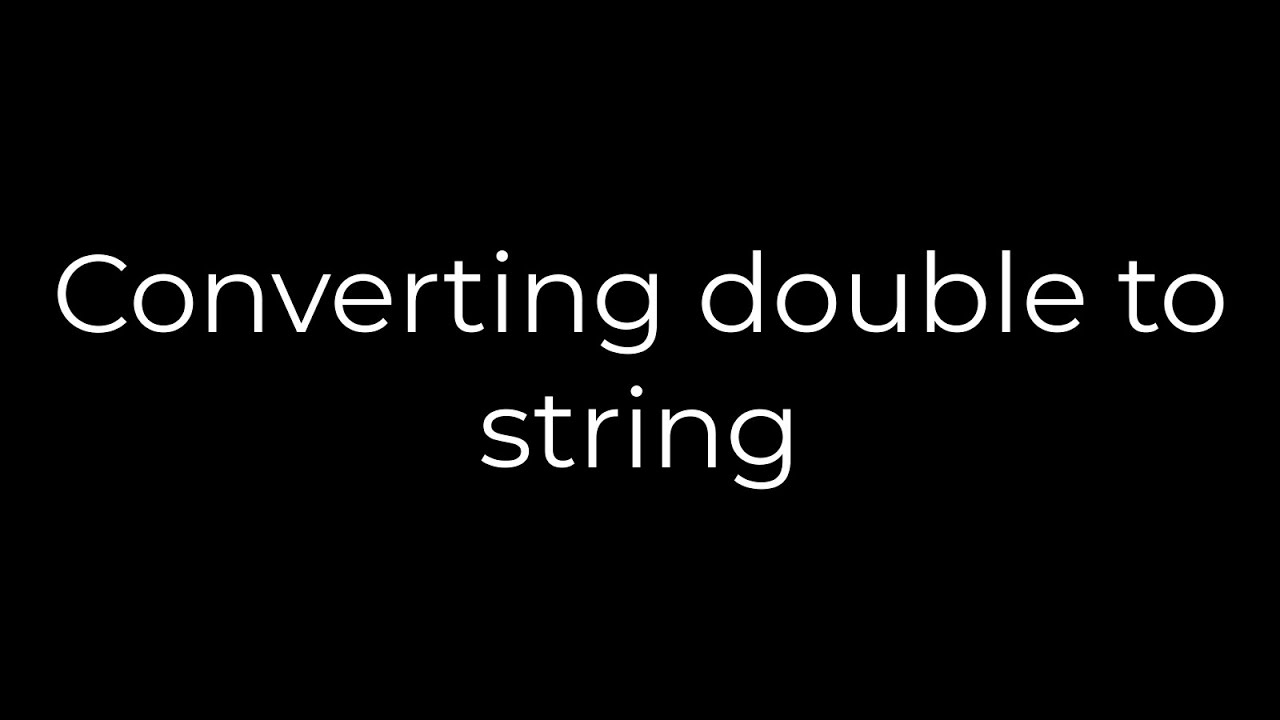 Java :Converting double to string(5solution)