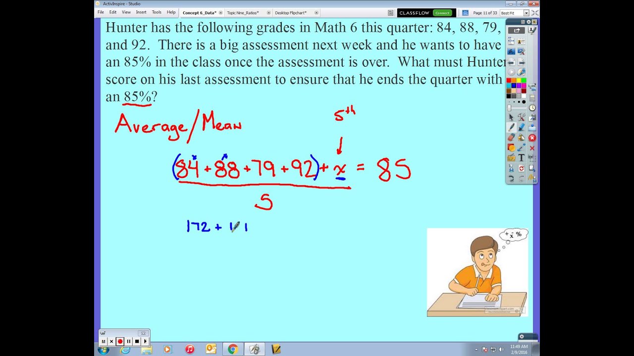 Statistics: Finding a missing value in a data set