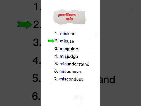 🟣 prefixes - mis 🟣 #english #easyenglish #shorts #viral