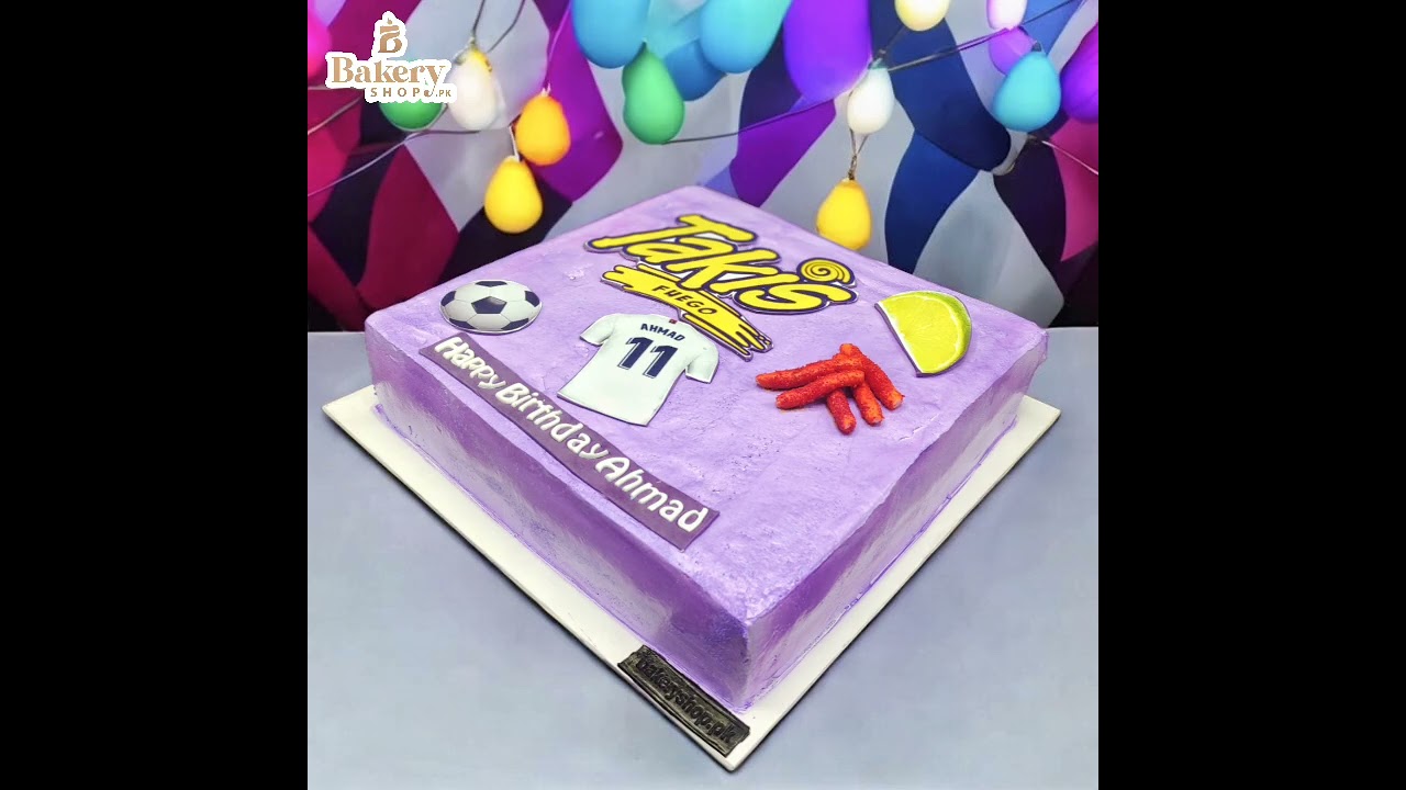 Football and Takis Theme Birthday Cake