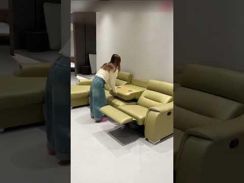 Contemporary design recliner sofa,first class cabin reclining sofa,light green couch with storages