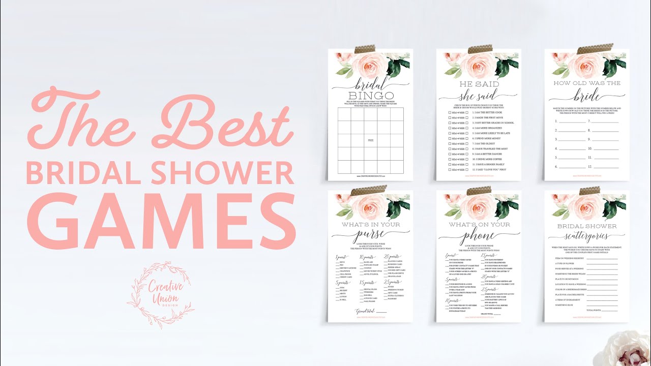 THE BEST Easy Printable Games for Bridal Showers (and Baby Showers)
