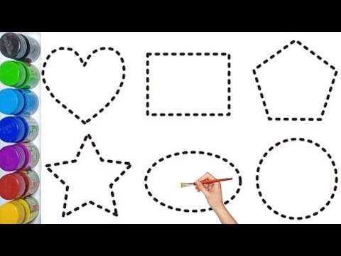 Shapes drawing for kids, learn 2d shapes, colors for toddlers | preschool learning -19