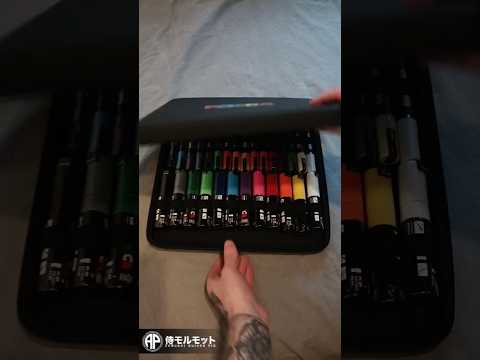unboxing the Posca 60 Pen set with case... #posca #poscamarkers #unboxing #samuraiguineapig #artist