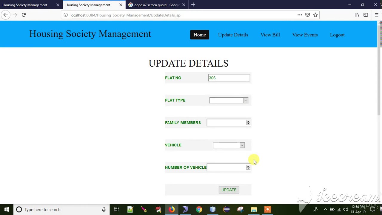 Housing Society Management Java Project