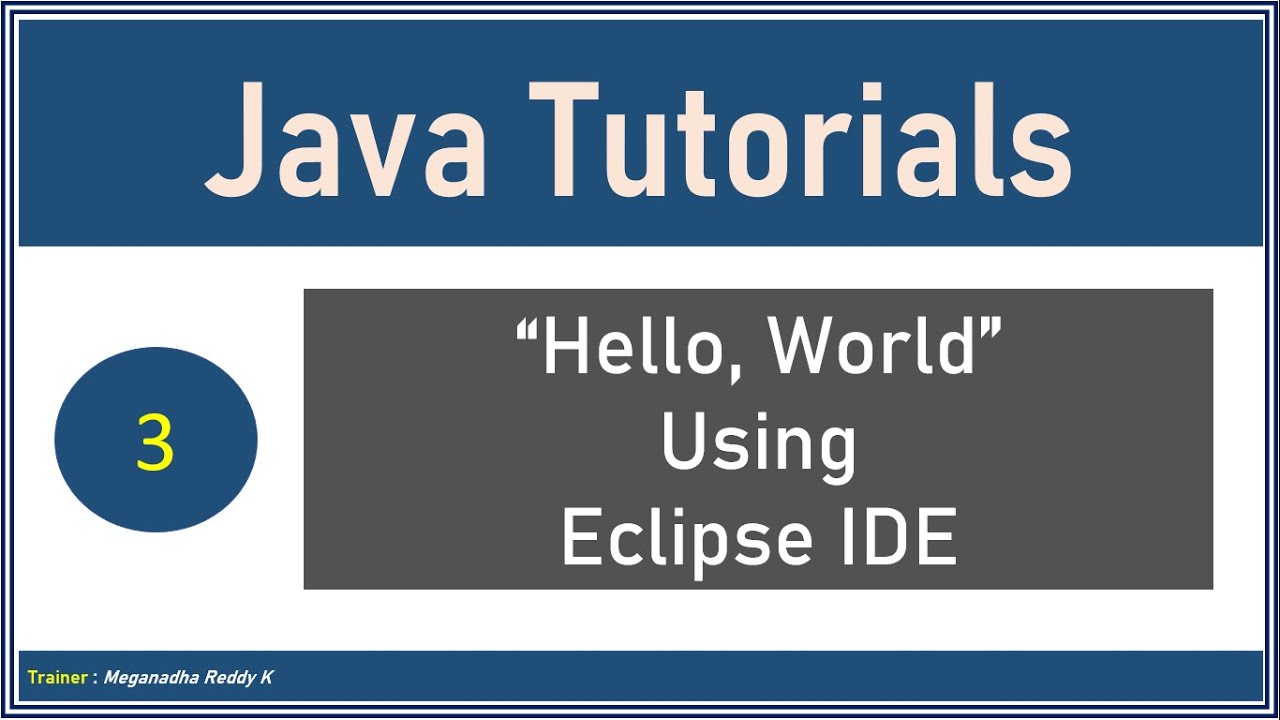 Java Tutorials : Hello, World from Eclipse IDE #3