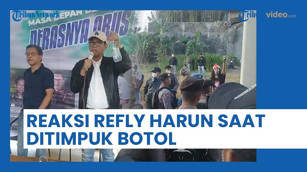 Geram Kena Timpuk Botol di Acara Diskusi Rocky Gerung, Refly Harun Pertimbangan Lapor Polisi ...