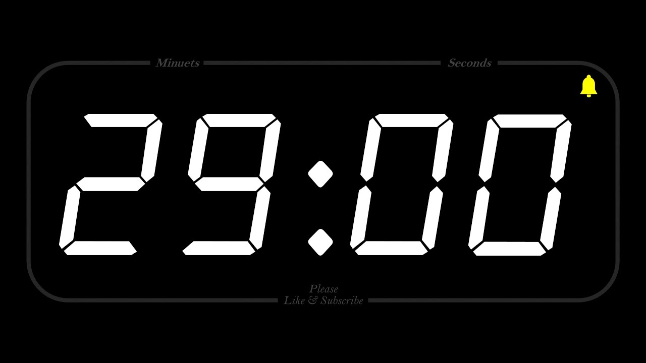29 MINUTE - TIMER & ALARM - Full HD - COUNTDOWN