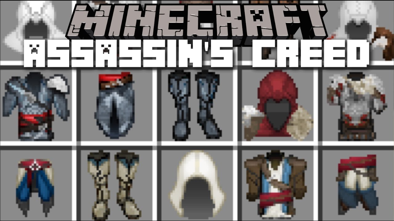 Minecraft ASSASSIN'S CREED MOD / USE HIDDEN WEAPONS AND POISON ENEMIES!! Minecraft