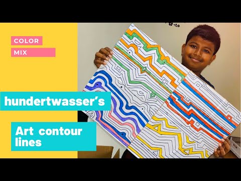 How to make Hundertwasser’s art Contour Lines by Ganishan
