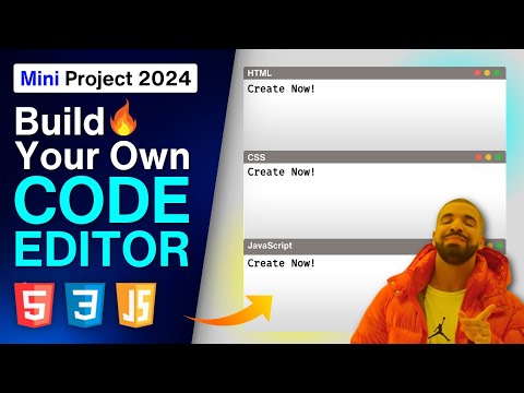Build Your Own Live CODE EDITOR using HTML, CSS, and JavaScript - Mini Web Project 2024