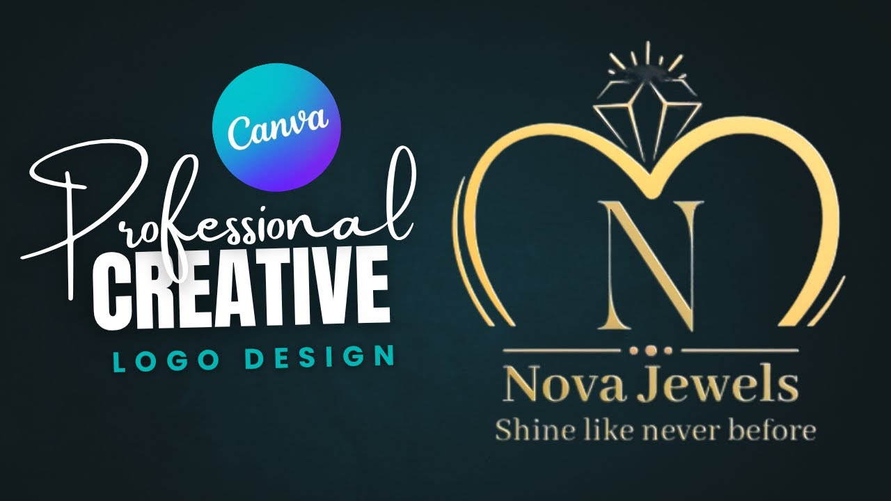 “Elegant Jewelry Shop Logo Design in Canva | Luxury Brand Logo Tutorial for Jewelers”