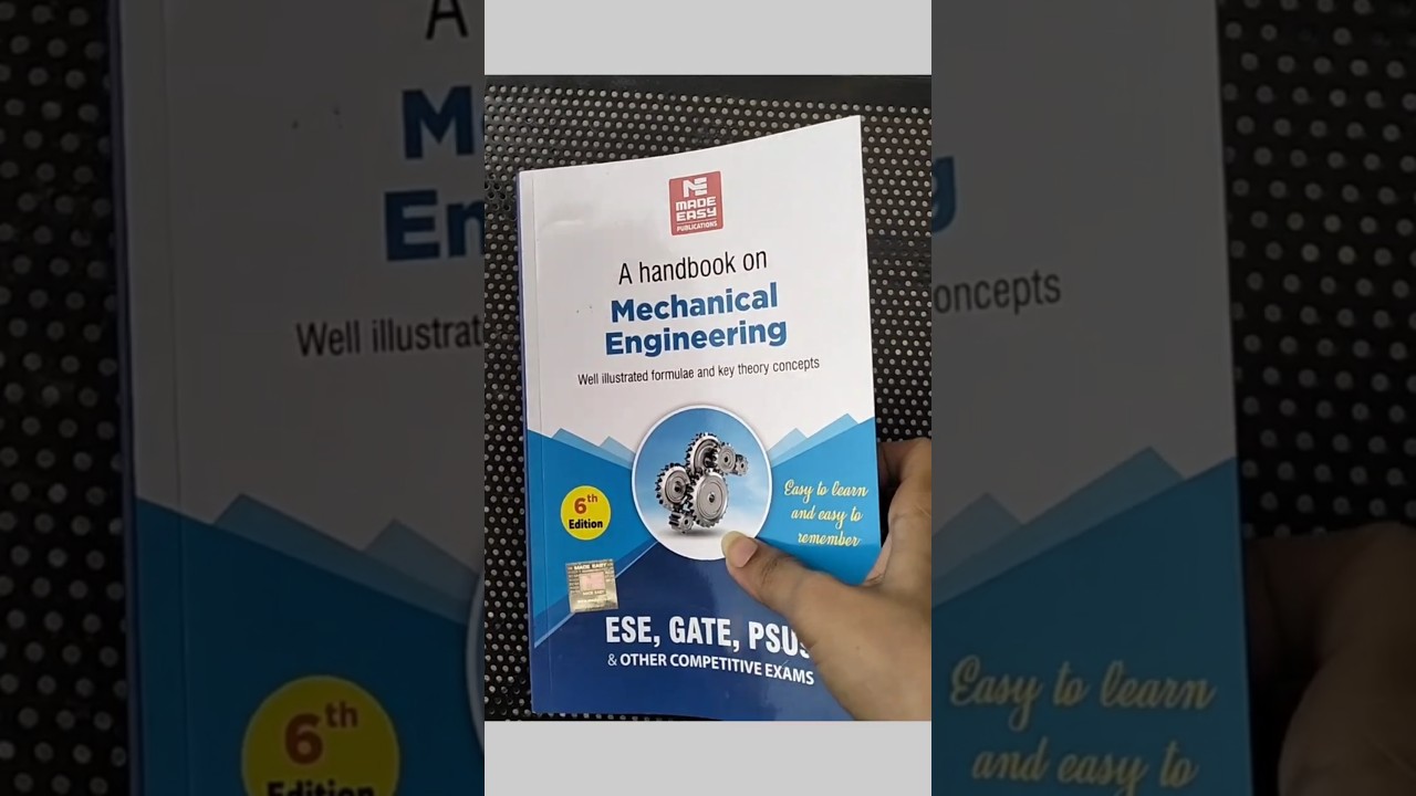 A Handbook on Mechanical Engineering (6th Edition) by Made Easy | GATE Book Review Video.