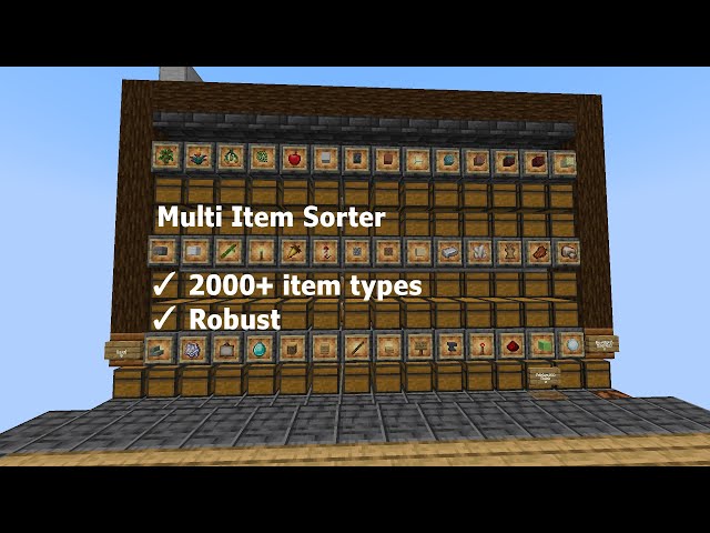 Multi Item Sorter - 2000+ item types (1.16+) Minecraft Map
