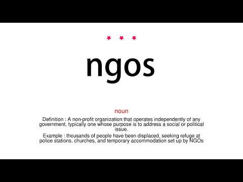 How to pronounce ngos - Vocab Today