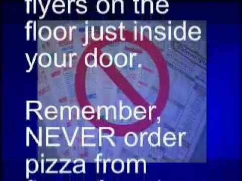 PIZZA FLYER SCAMS