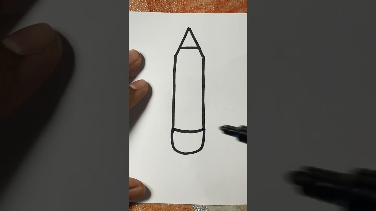Cómo dibujar un lápiz fácil y rápido #shortvideo