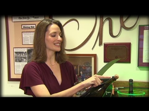 How to saber a champagne bottle