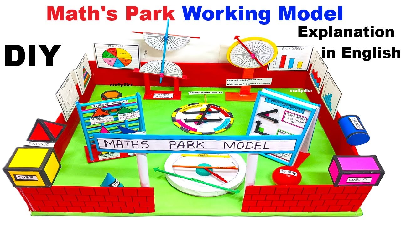maths park working model explanation in english for maths exhibition project - diy - craftpiller