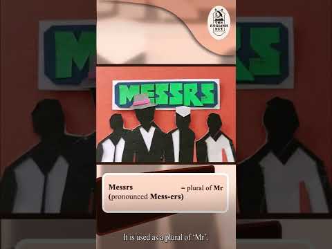 A word about the word ‘Messrs’.