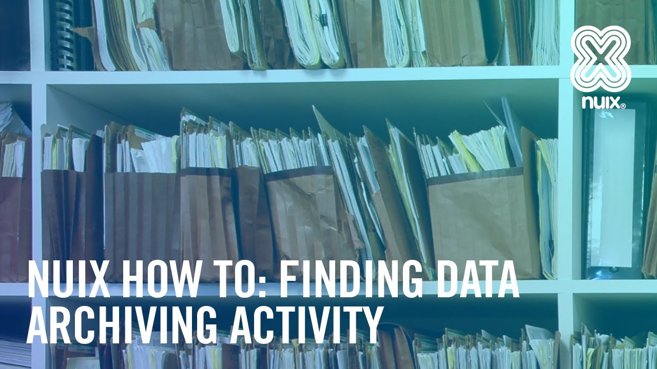 Finding Data Archiving Activity Using Nuix Adaptive Security