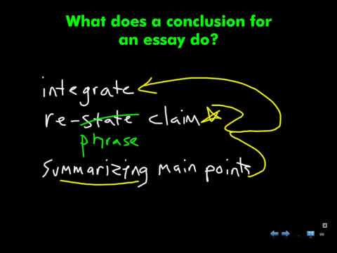 Essay Conclusions, pt. 1