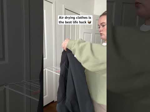 Air drying clothes is such a life hack 🧺