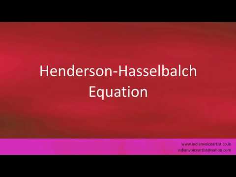 Pronunciation of the word(s) "Henderson-Hasselbalch Equation".