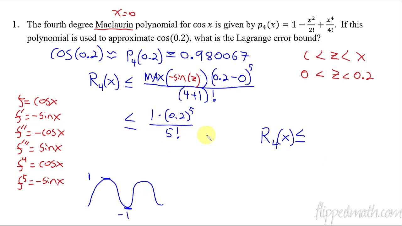 Calculus BC – 10.12 Lagrange Error Bound