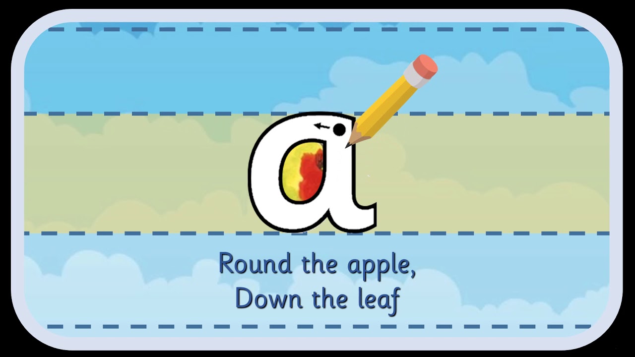 'a' letter formation