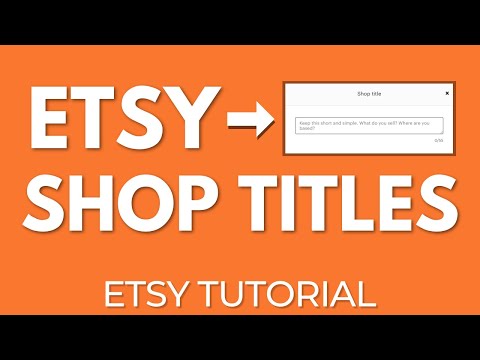 How To Edit Your Etsy Shop Title (Etsy SEO Tips)