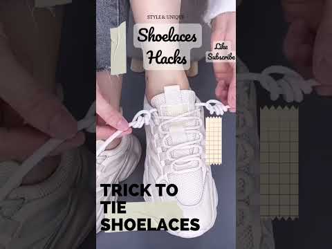 Best and beautiful way to tie shoelaces / shoes lace style hacks #shorts