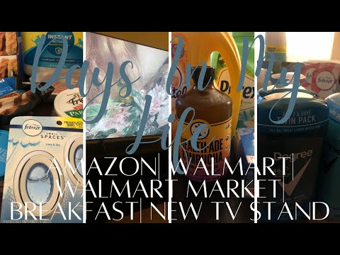 Days In My Life| Amazon| Walmart| Walmart Market| New TV Stand From Target| A Relaxing Morning.