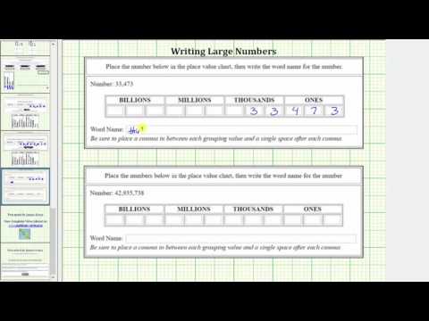 Write Word Names for Large Whole Numbers