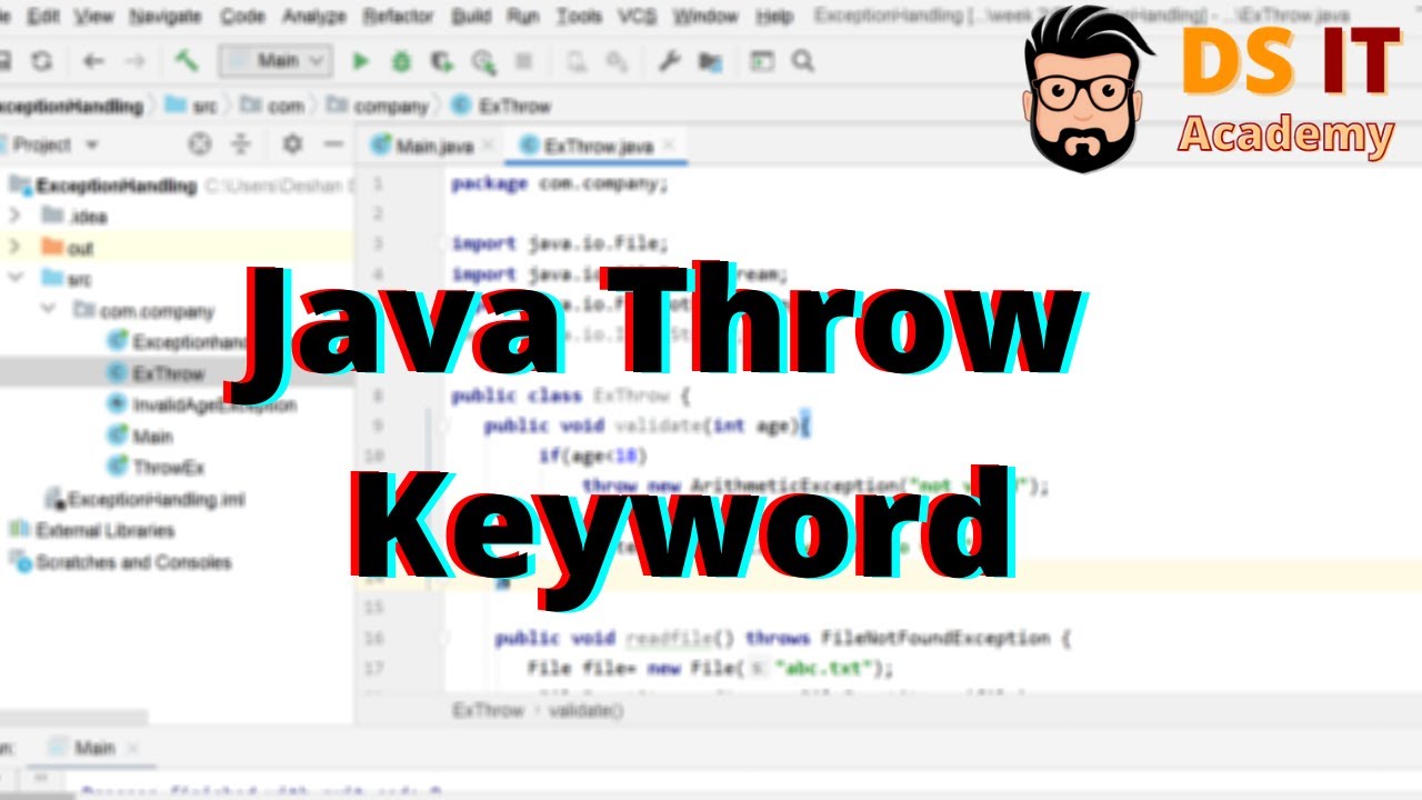 Java Throw Keyword || Exception Handling in Sinhala