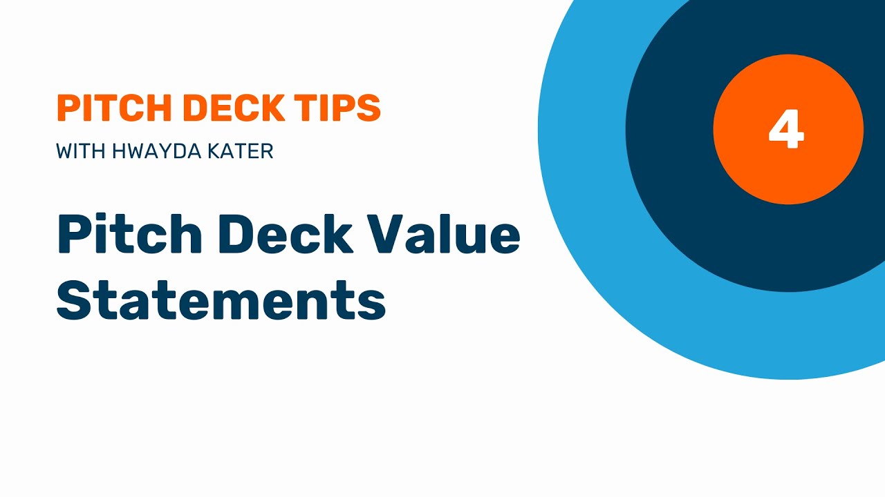 4. Pitch Deck Value Statements