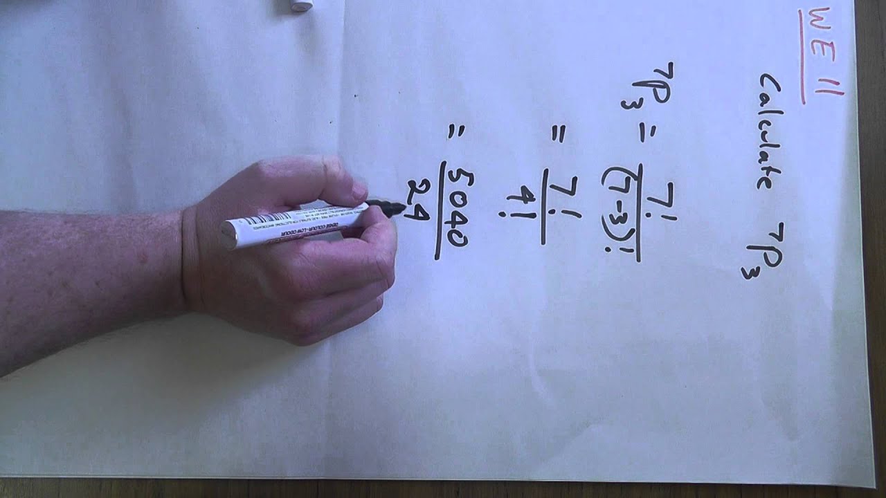 Permutations using nPr
