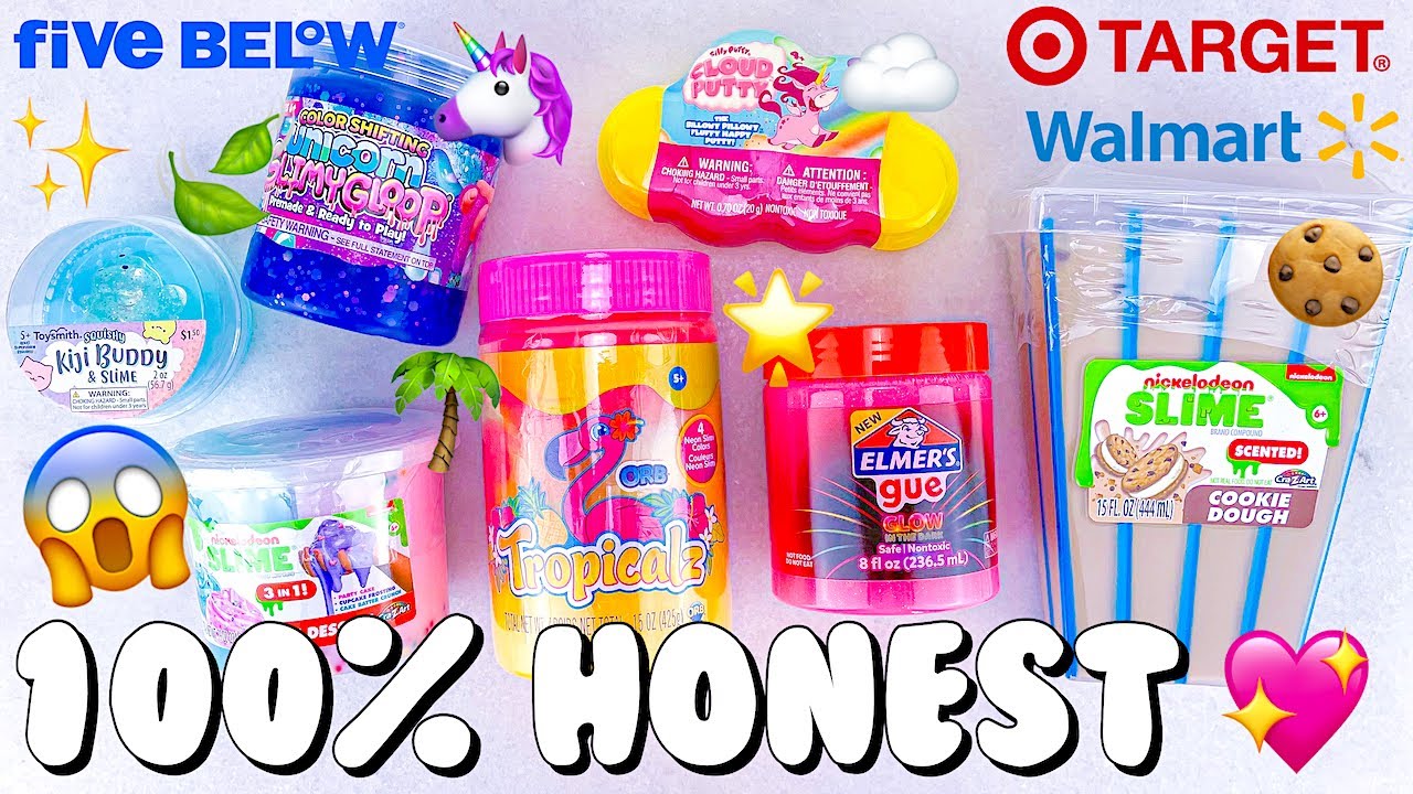 NEW STORE BOUGHT SLIMES UNDER $7 REVIEW 💖 Target, Walmart, Amazon, & FiveBelow