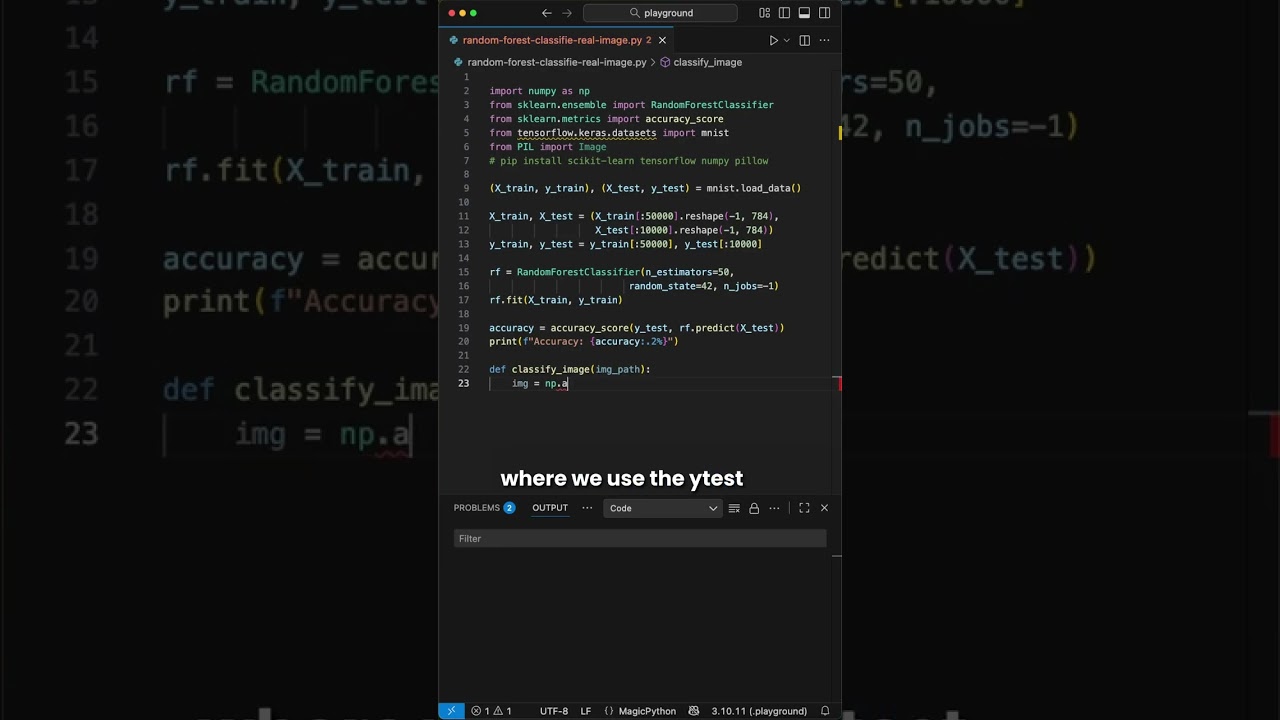 Real Handwriting Prediction with Random Forest Classifier in Python