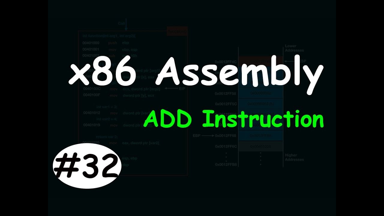 x86 Assembly #32 - Add Instruction #2