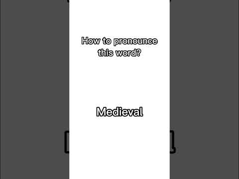 how to pronounce medieval #youtubeshorts #shorts #english #pronunciation #basicenglish