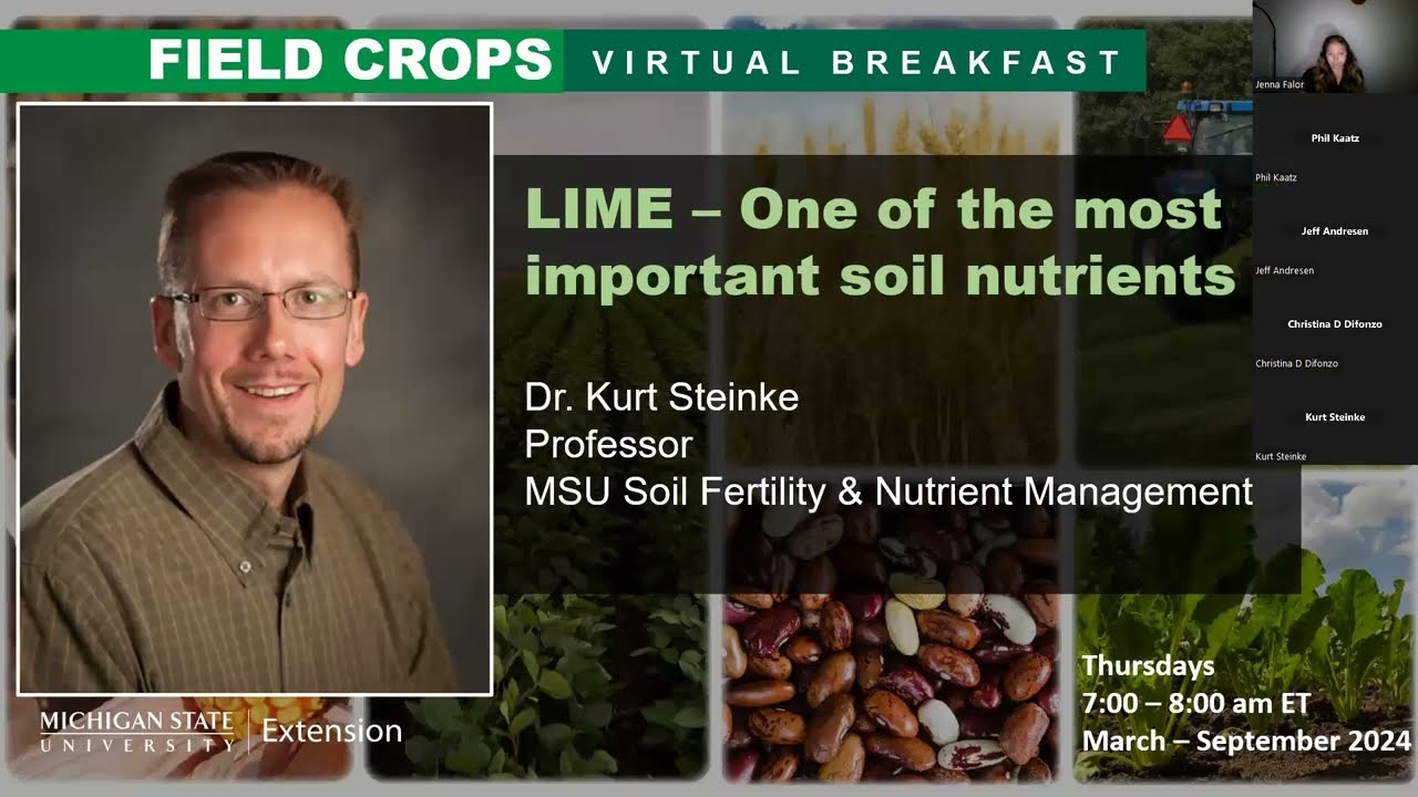Field Crops Virtual Breakfast: Lime - one of the most important soil nutrients